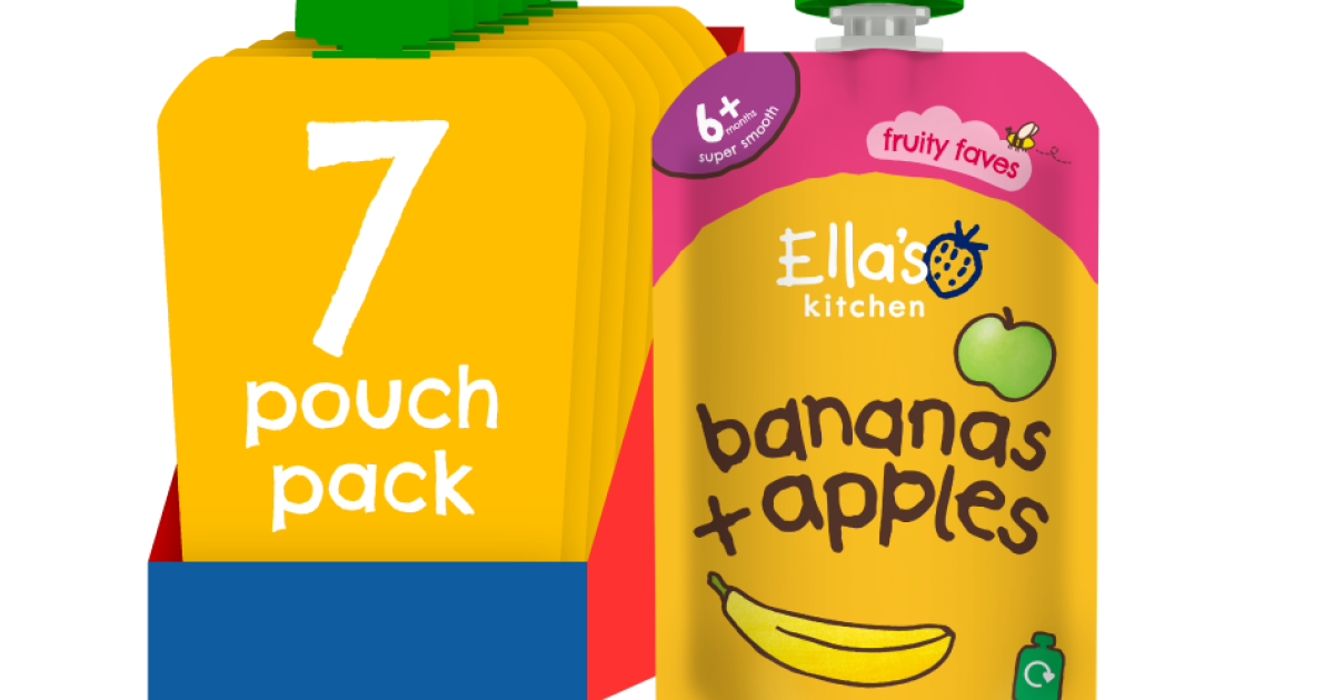 Bananas + Apples Puree | Baby Food Pouch Case | Ella's Kitchen