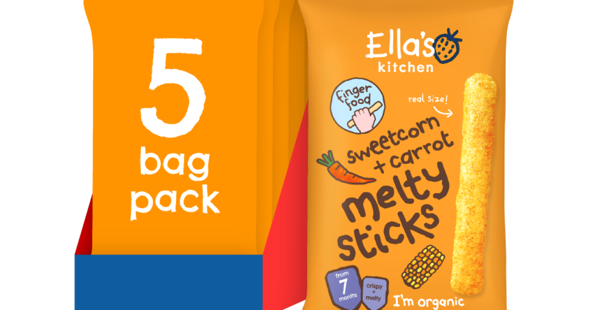 Buy Sweetcorn + Carrot Melty Sticks Case | Ella's Kitchen